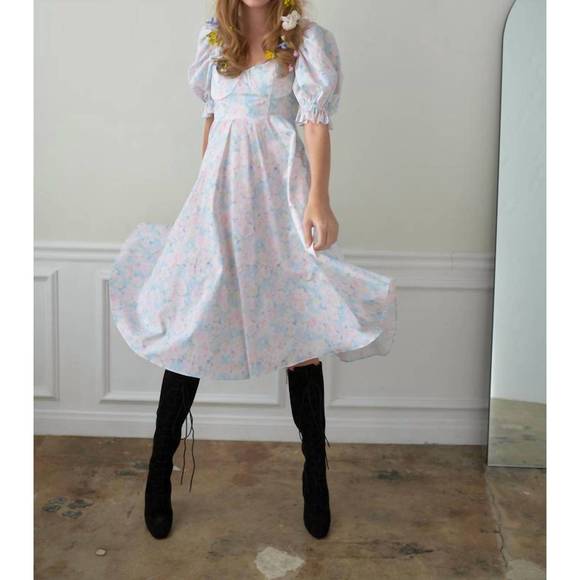 Selkie | Dresses | New Selkie Tea Rose Dress In Pastel Bouquet | Poshmark